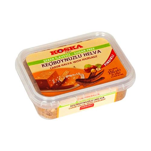 Koska Koska Traditional Turkish Karob Halva with Hazelnut Sugar-Free ...